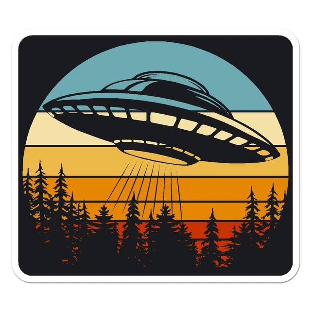 Ufo Alient Invasion Sticker Phone Decal Water Bottle Stickers Car ...