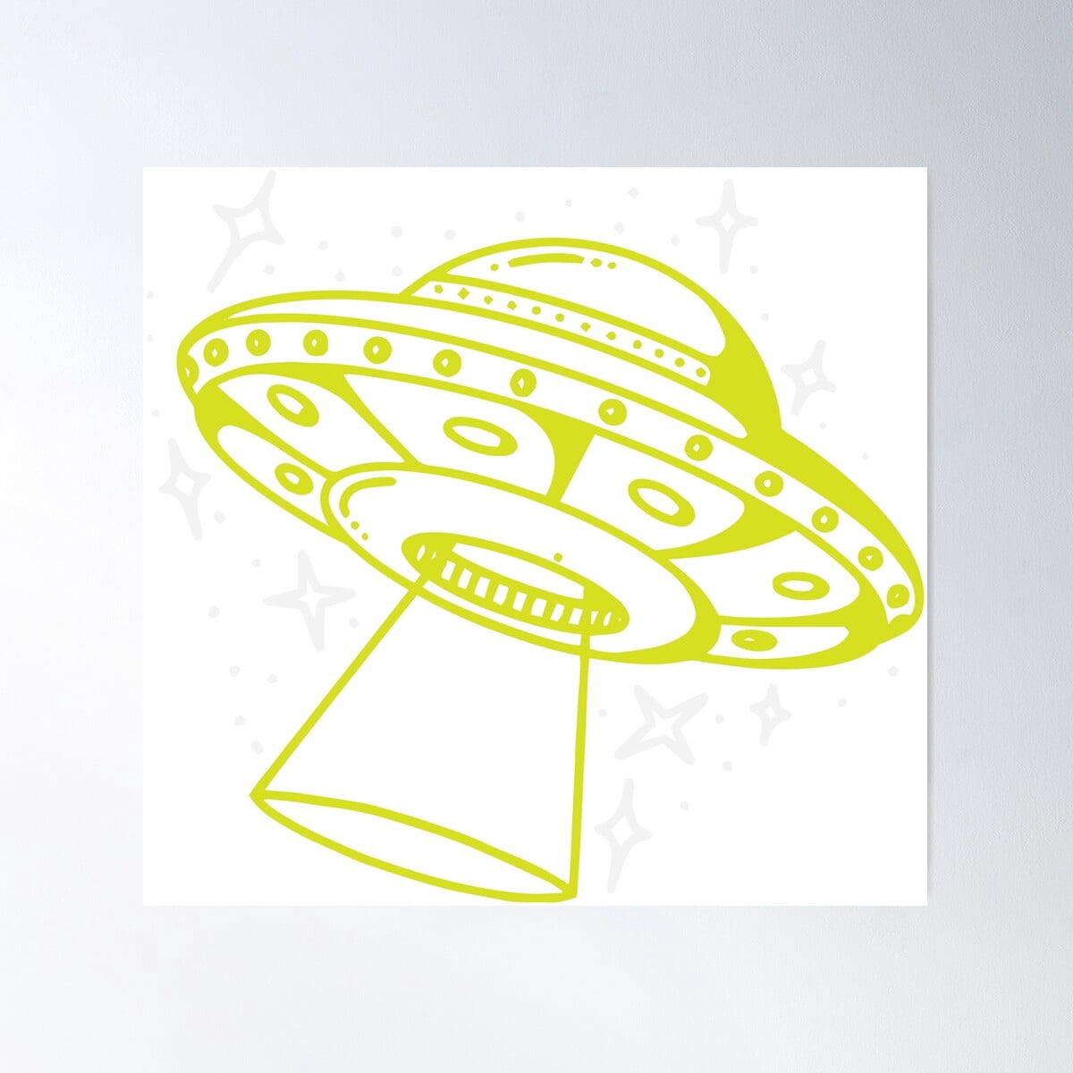 Ufo Beamer Poster Wall Art, Modern Wall Decor For Living Room Bedroom ...