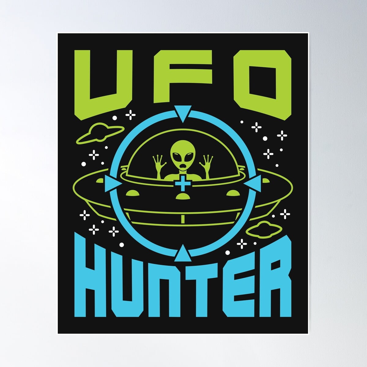 Ufo Hunter Poster Wall Art, Modern Wall Decor For Living Room Bedroom ...