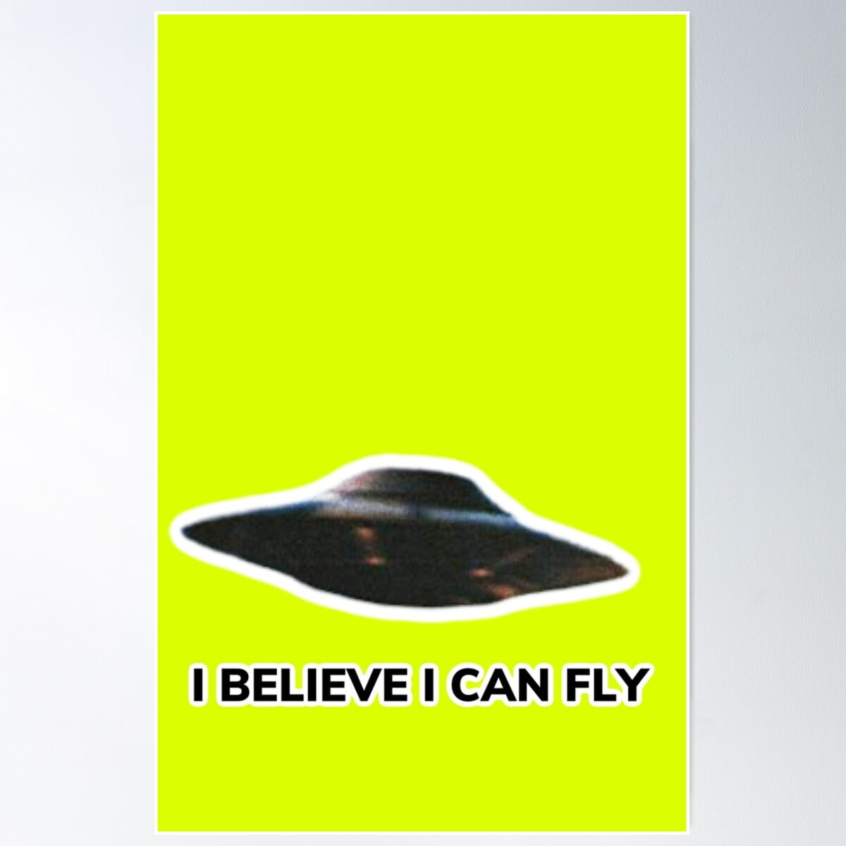 Ufo - I Believe I Can Fly Poster Wall Art, Modern Wall Decor For Living ...