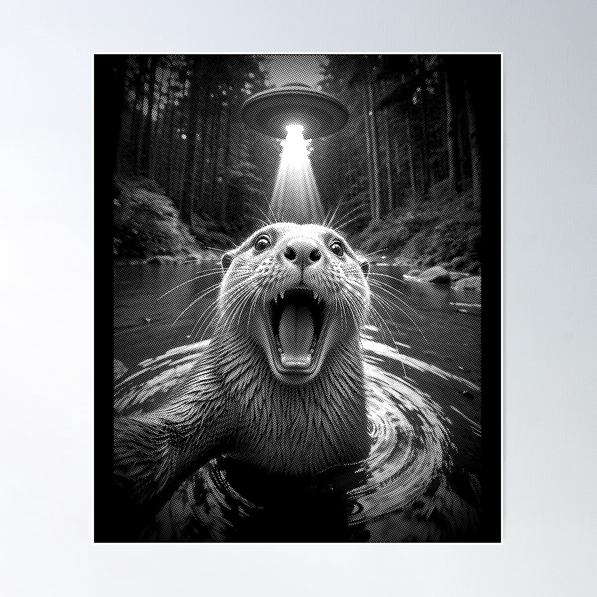 Ufo Selfie Photo Funny Otter Flying Saucer Alien Encounter Poster Wall ...