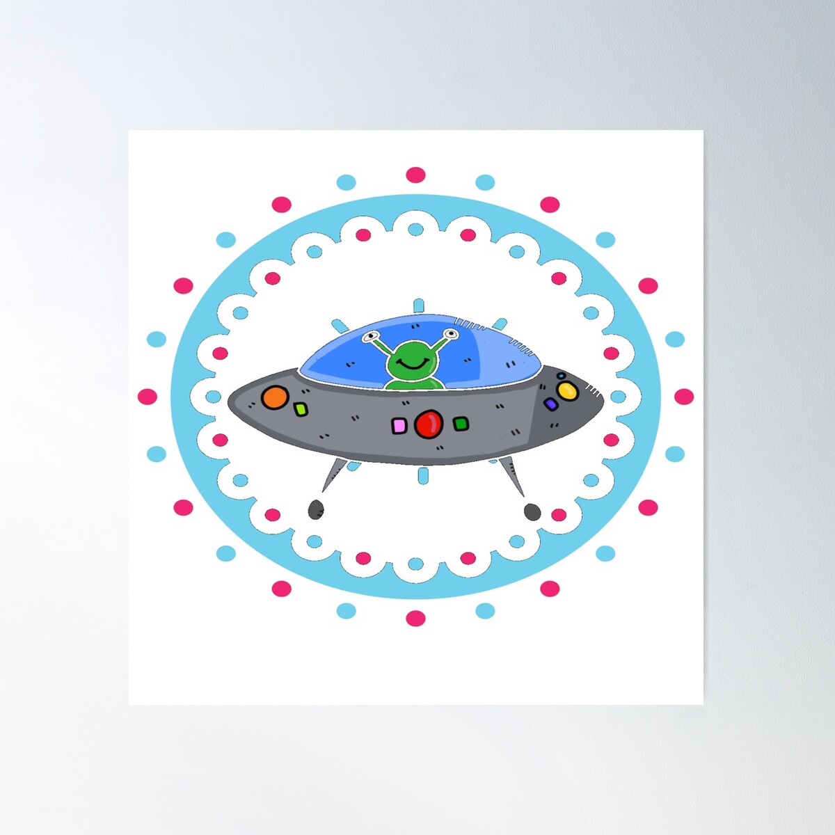 Ufo Spaceship - Aliens Spaceship Gift Poster Wall Art, Modern Wall ...