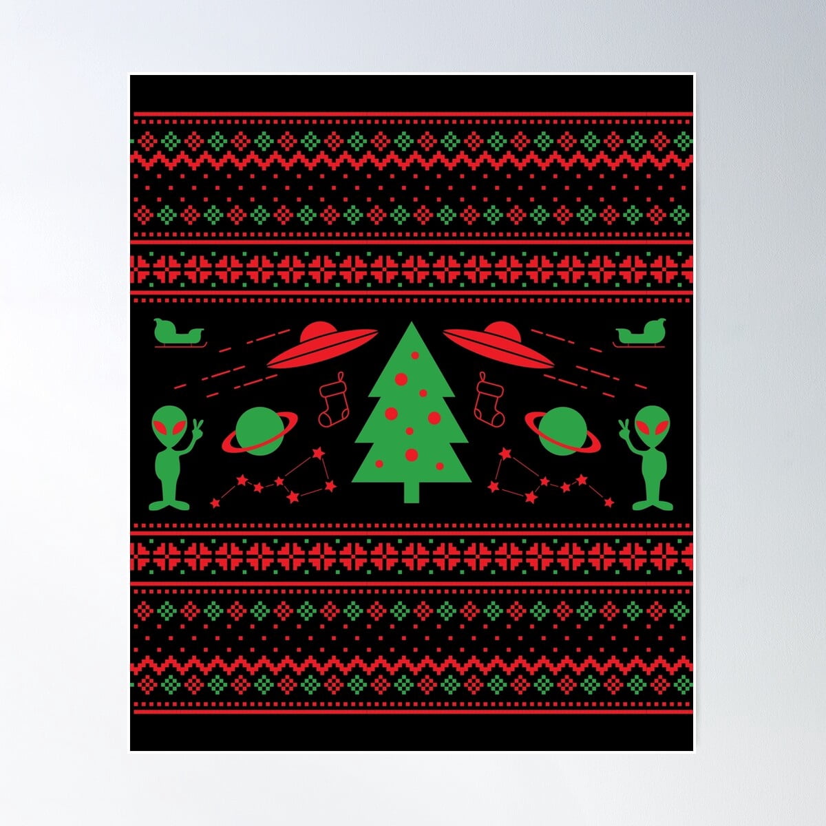 Ufo Ugly Christmas Sweater - Space Ugly Sweater, Alien Ugly Sweater ...