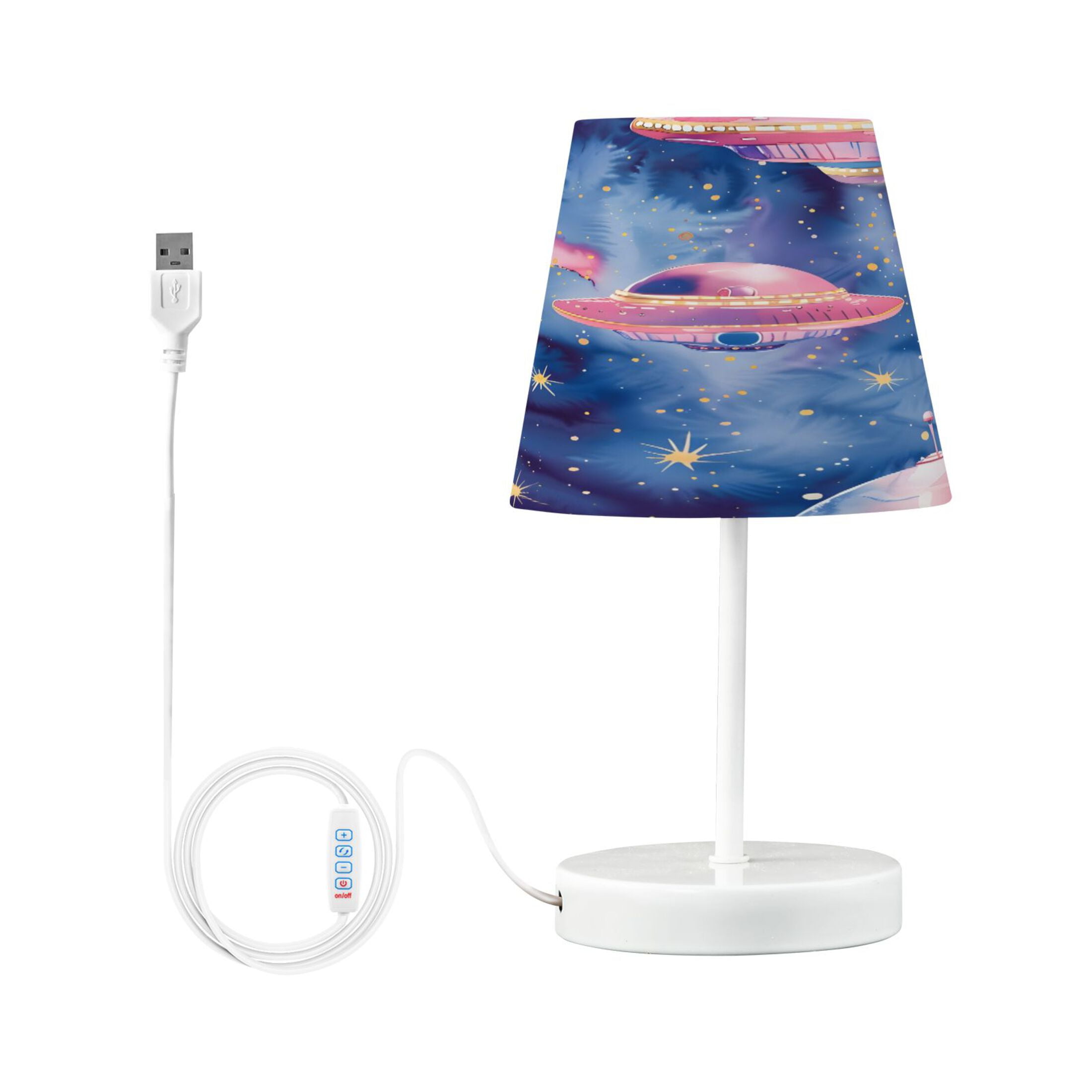 Ufo on Sky Desk Lamp LED Table Nightstand Lamps with 3 Color ...