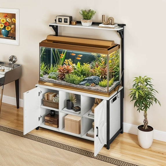 Uforic 120 Gal Fish Tank Stand w/ Shelf and Cabinet, 1100 Lbs Capacity ...