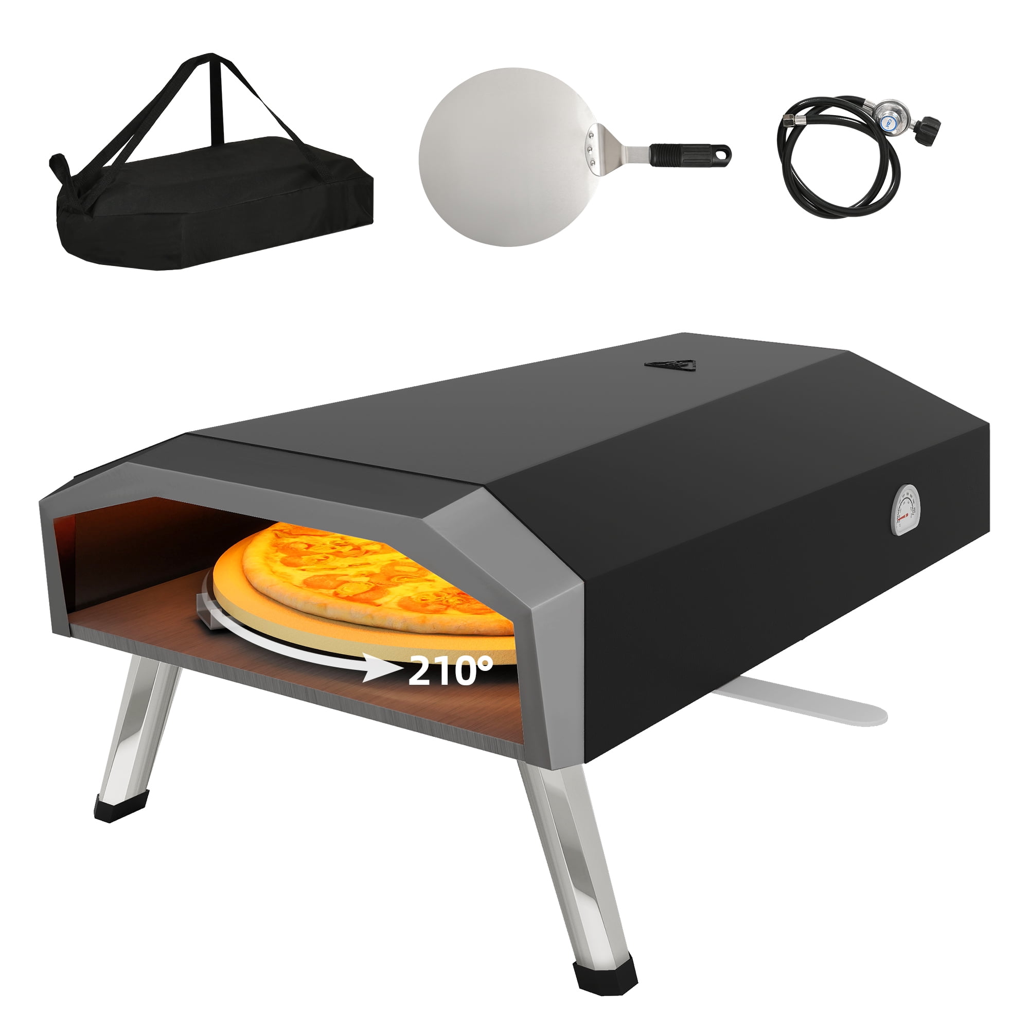 Uforic 13" Portable Propane Pizza Oven with Built-in Thermometer ...