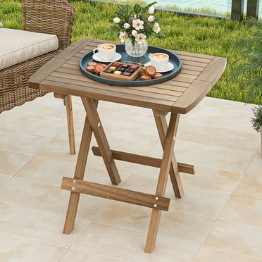 Uforic 39.4" Outdoor Console Table with Storage Shelves, Weatherproof ...