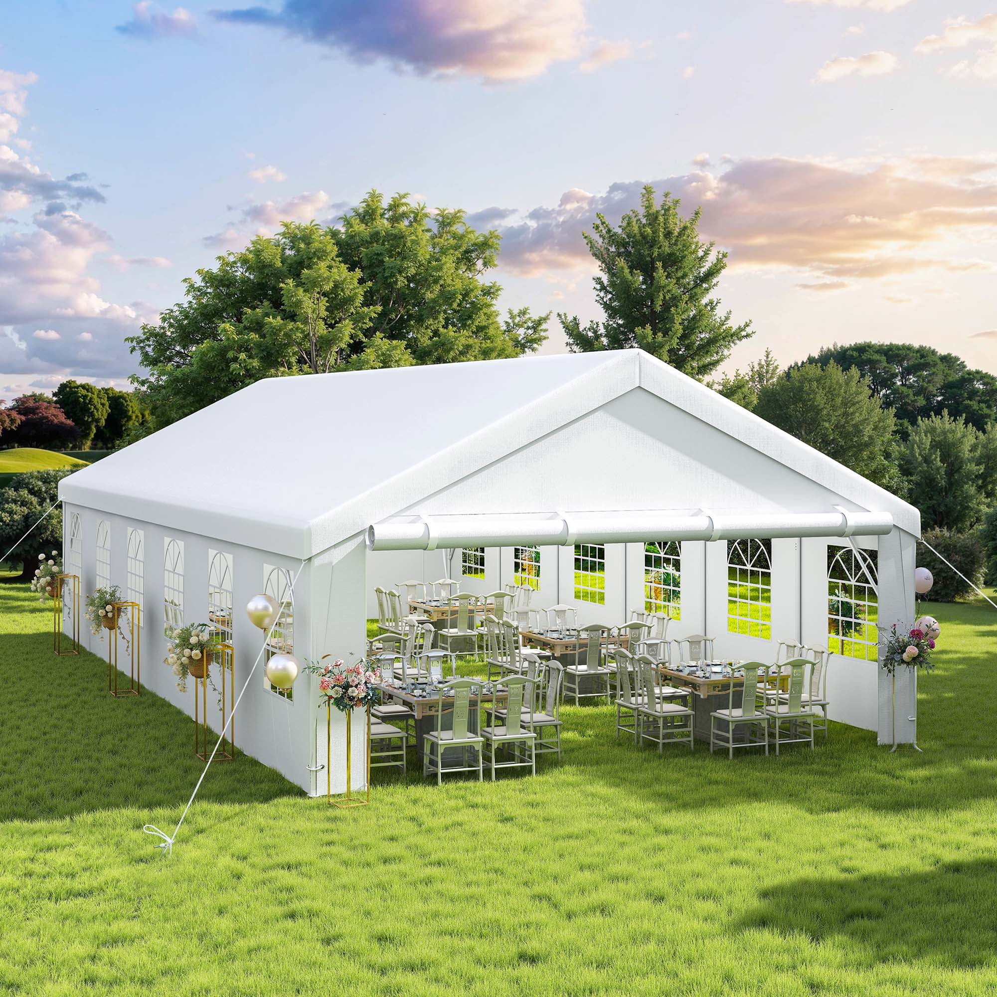 Uforic 20x40ft Outdoor Party Tent with Removable Sidewalls, Commercial ...