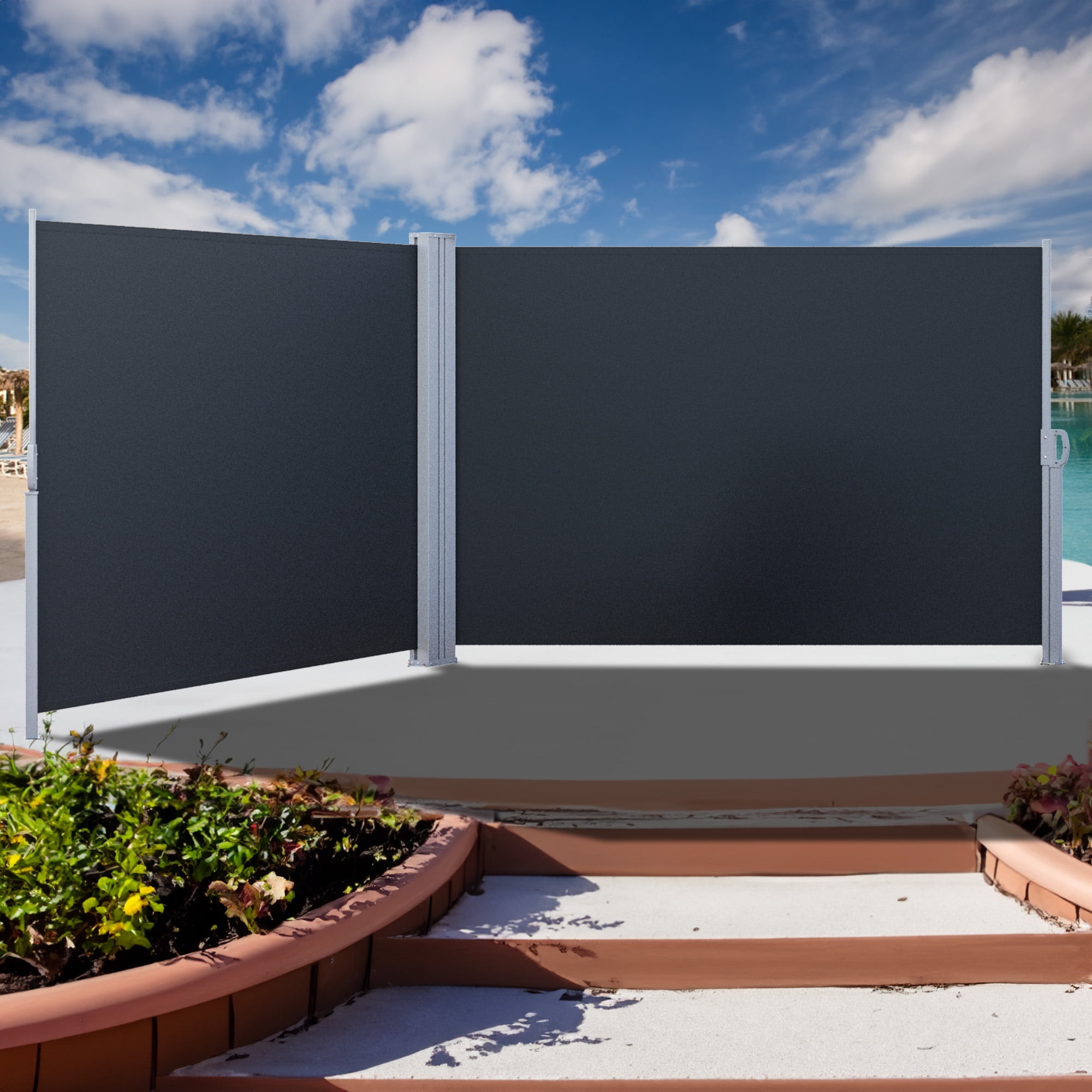 Uforic 236''X 78'' Double Side Awning Retractable Side Awning Folding ...