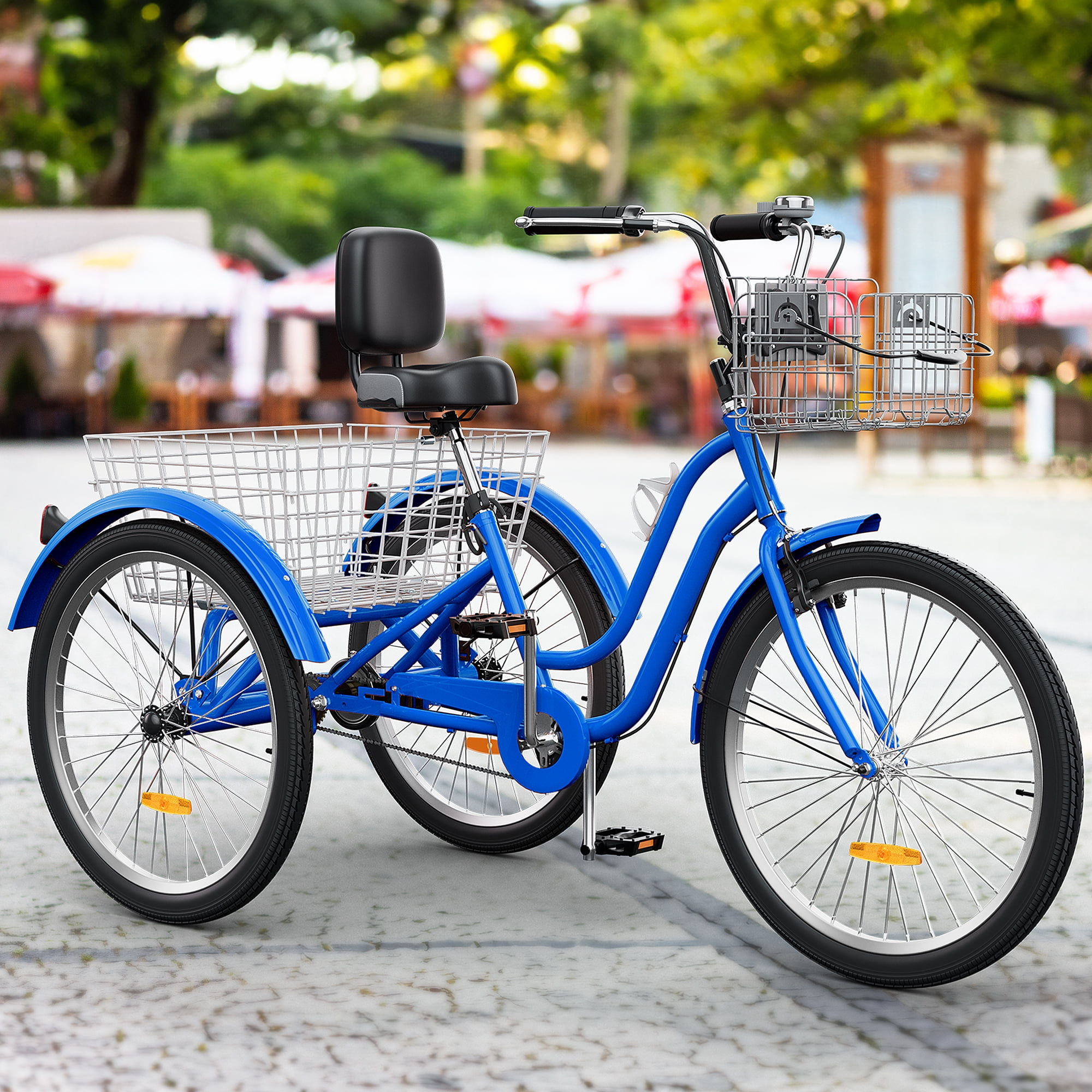 Uforic 26 Inch 3-Wheel Bike, Single Speed Adult Trike, Low Step-Through ...