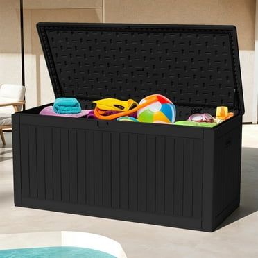 Uforic 230 Gallon Extra Large Outdoor Patio Deck Box, Double-Wall ...