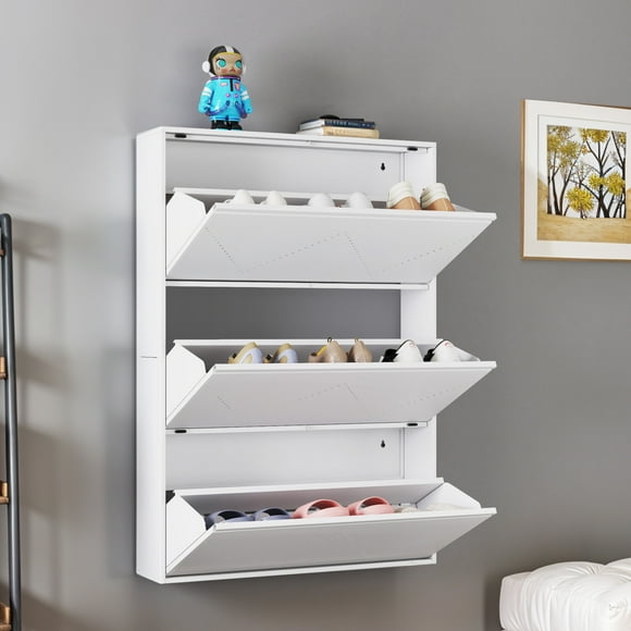Wall Mounted Shoe Cabinet