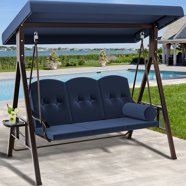 Mainstays Lawson Ridge 2-Seat Steel Outdoor Freestanding Porch Swing ...