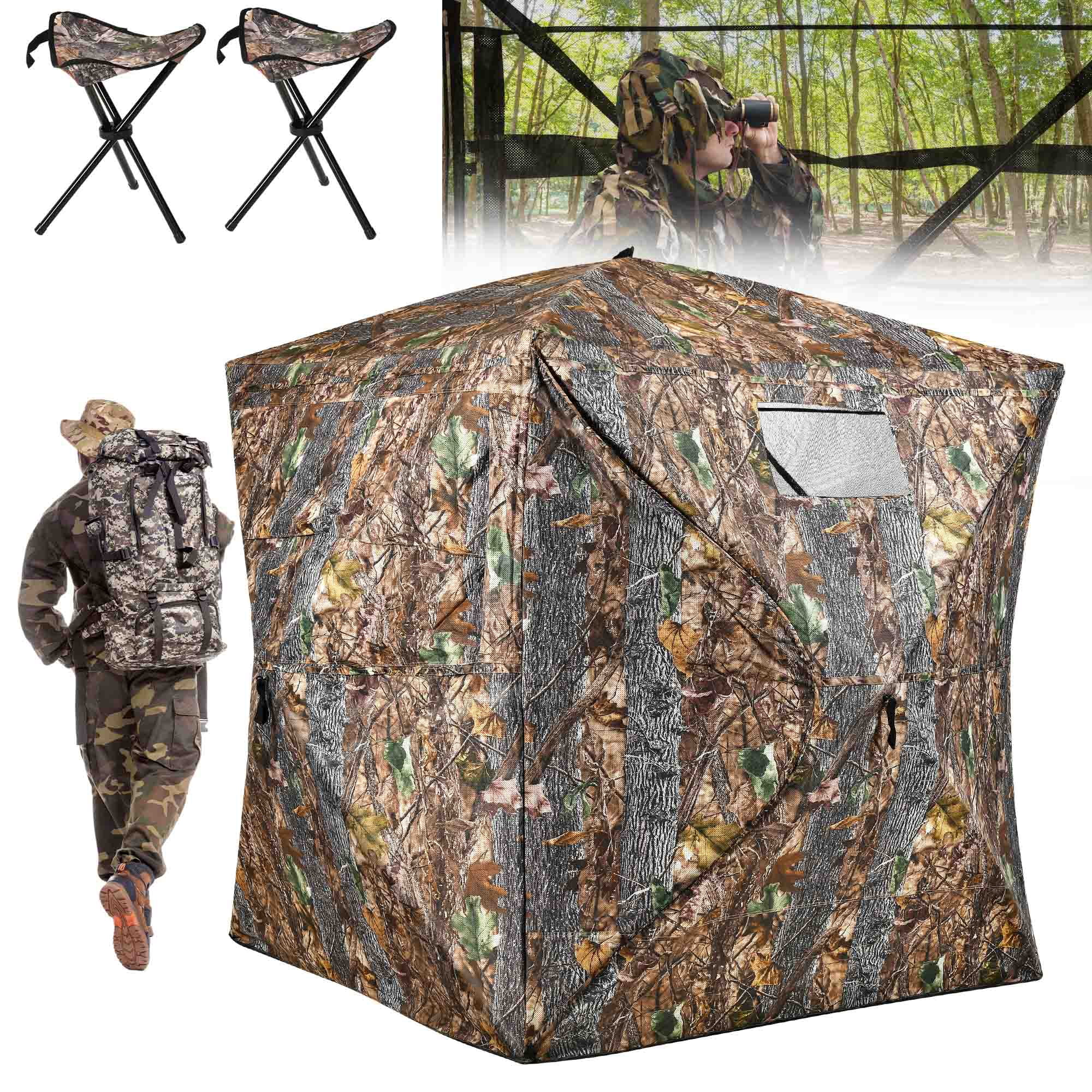 Uforic 360° See Through Ground Hunting Blind for 3-4 Persons - Walmart.com