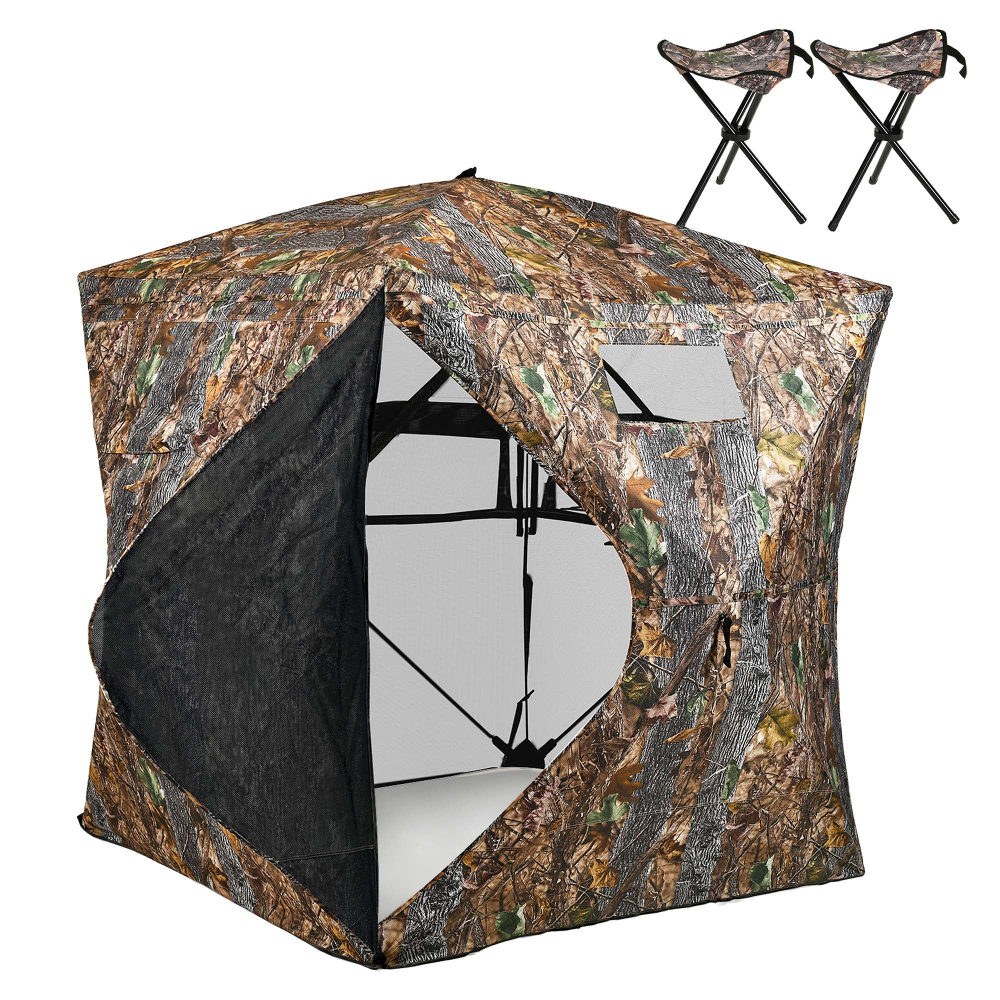 Uforic 360° See Through Ground Hunting Blind for 3-4 Persons, Pop-up ...