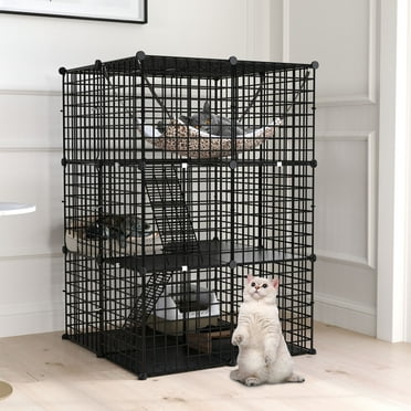 Uforic 4 Tier Large Cat Cage,Indoor Cat Enclosure with Extra Large ...