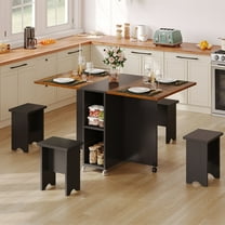 Solid Wood Tuck Away Dining Table and 4 Chairs Set - Perfect for Kids ...