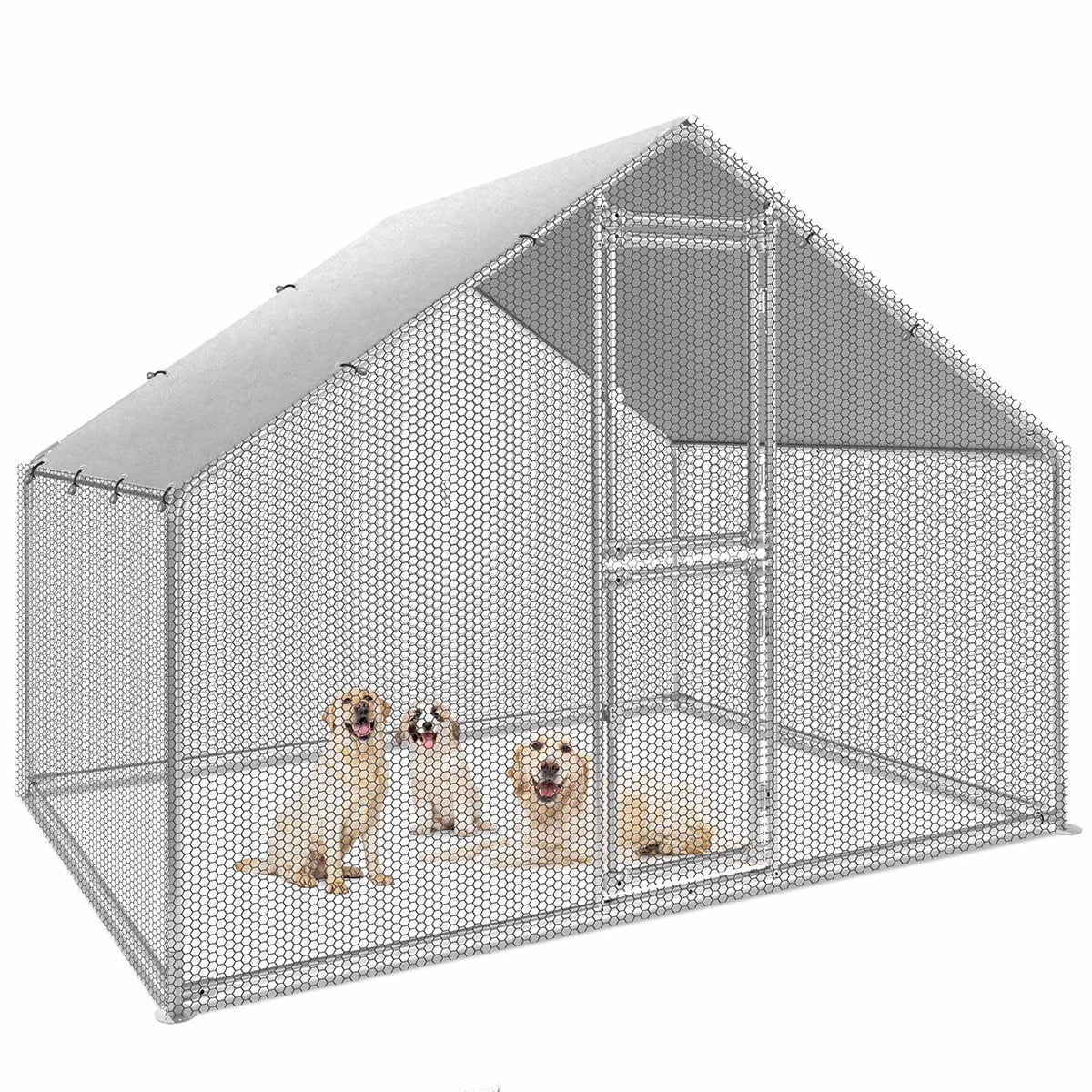 Uforic 6.6 x 9.8 x 6.4 ft ( 78.74" x 118" x 76.8" ) Outdoor Dog Kennel ...