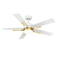 Uforic 60 Inch Large Ceiling Fan with Light and Remote,Crystal Rod ...