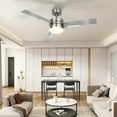Uforic 60 inch Modern Ceiling Fan with Light and Remote, Crystal ...