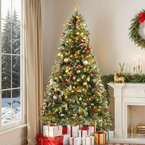 Shop Artificial Christmas Trees with Remote Control in Green and White