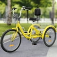 Uforic 7-Speed Adult Tricycle, 24 & 26 Inch 3-Wheel Cruiser with ...