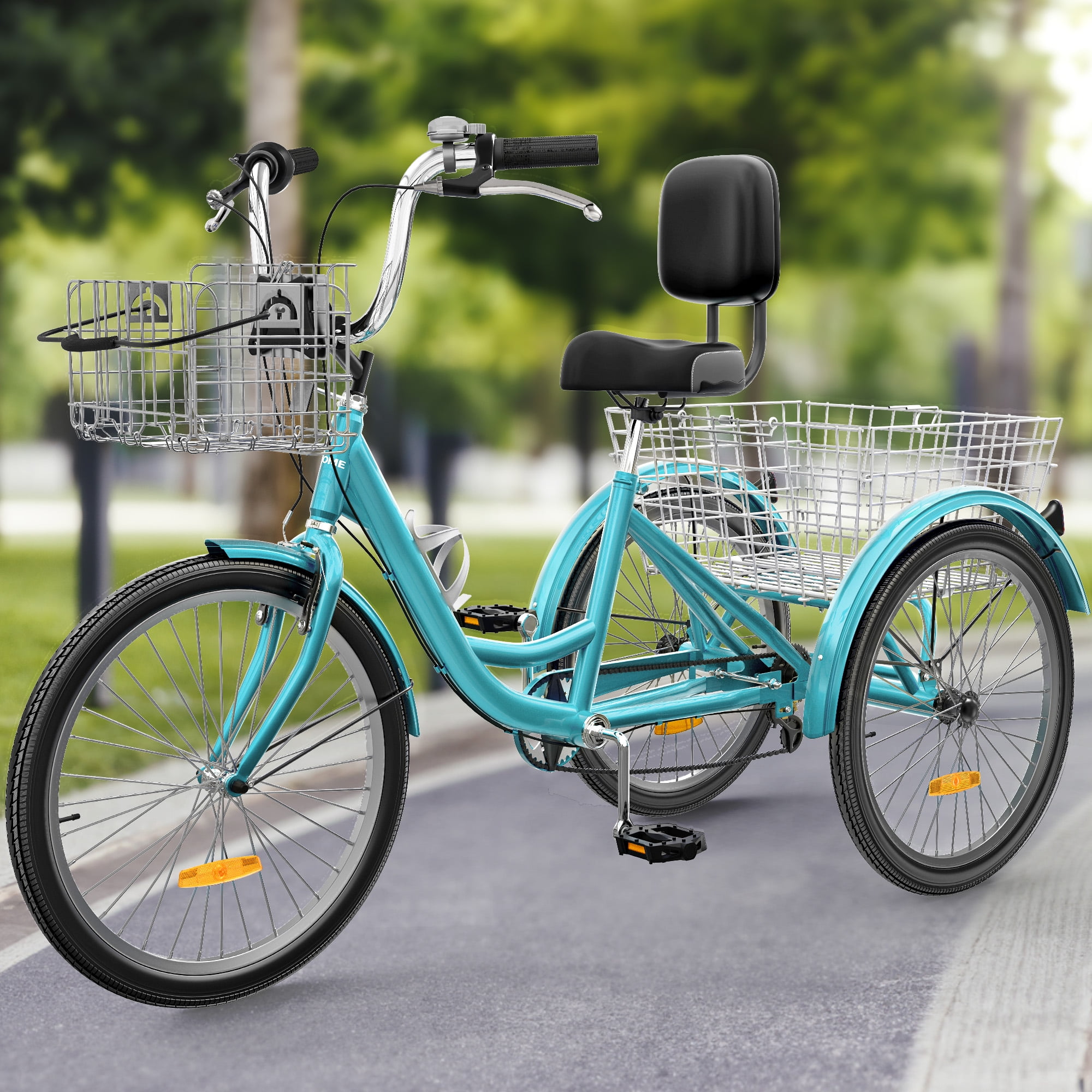 Uforic 7-Speed Adult Tricycle 26" 3-Wheel Cruiser Bike for Men and ...