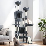 Uforic 75" Tall Cat Tree, Multi-Level Cat Tower with Condos, Hammocks ...
