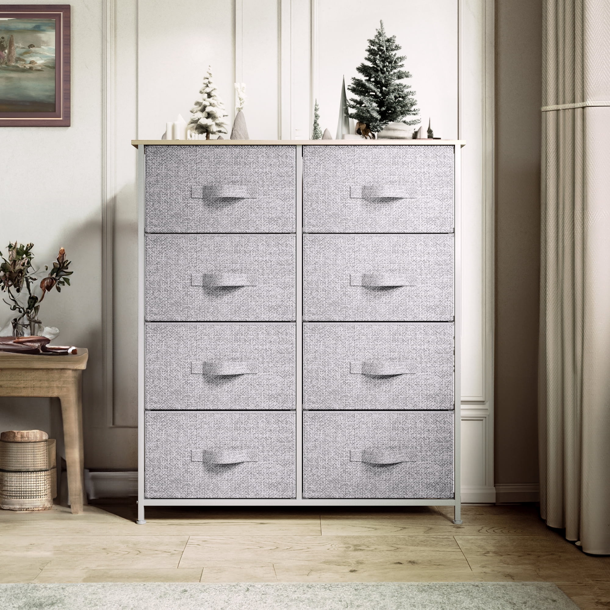 Uforic 8 Drawer Dresser Chest of Drawer Dressers for Fabric Storage ...