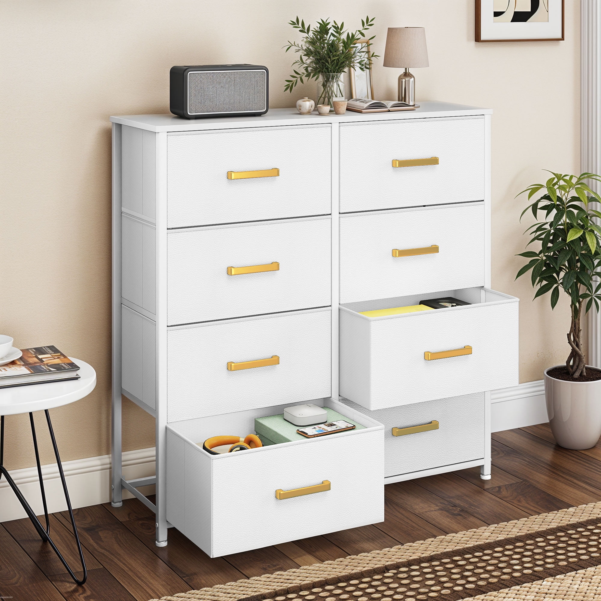 Uforic 8 Drawer Fabric Chest of Storage Dressers for , Closet, Living ...