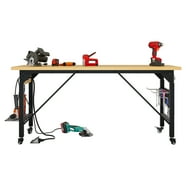 Frontier 48-inch Heavy-Duty Workbench with Adjustable Height, Wood ...