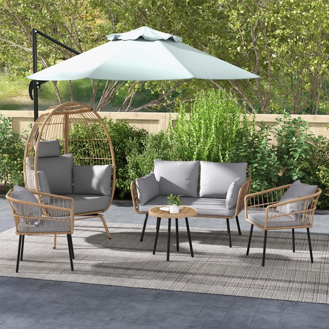Uforic Boho Patio Furniture Outdoor Bistro Set,Sectional Sofa ...