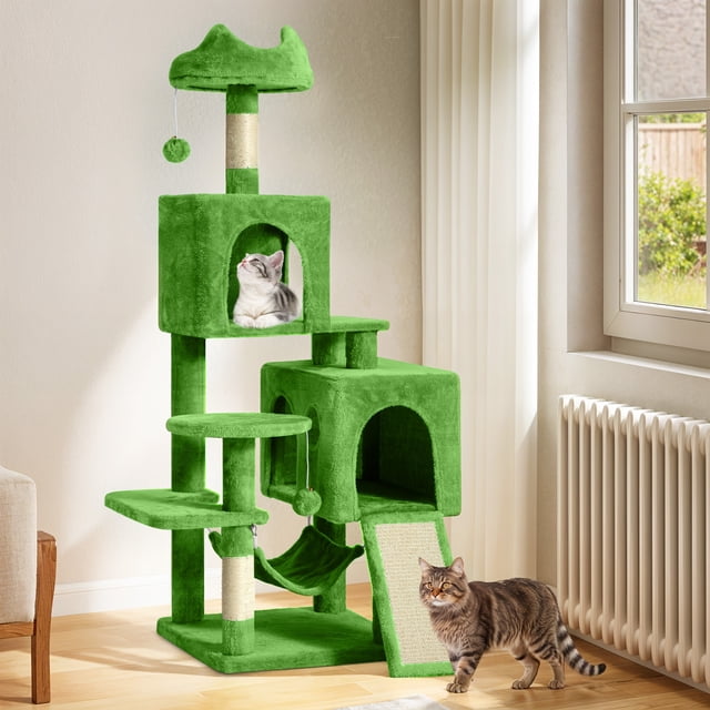 Uforic Cat Tree Tower 54" Multi-Level Cat Condo with Scratching Posts ...