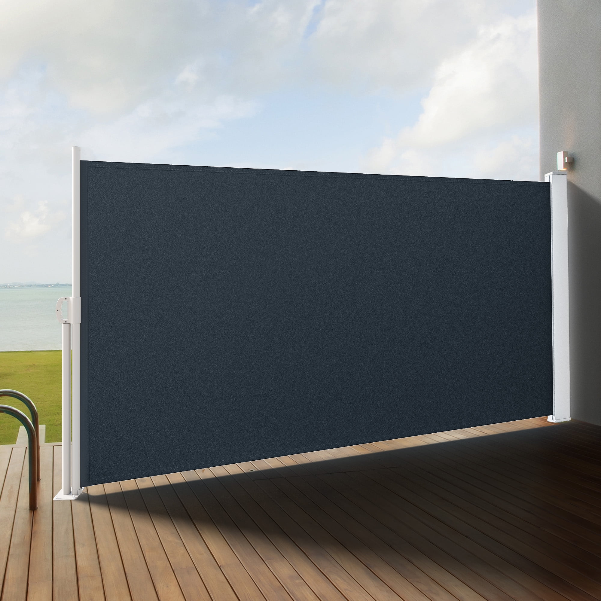 Uforic 118''X 63'' Gray Expandable Side Shade Panel Privacy Barrier ...