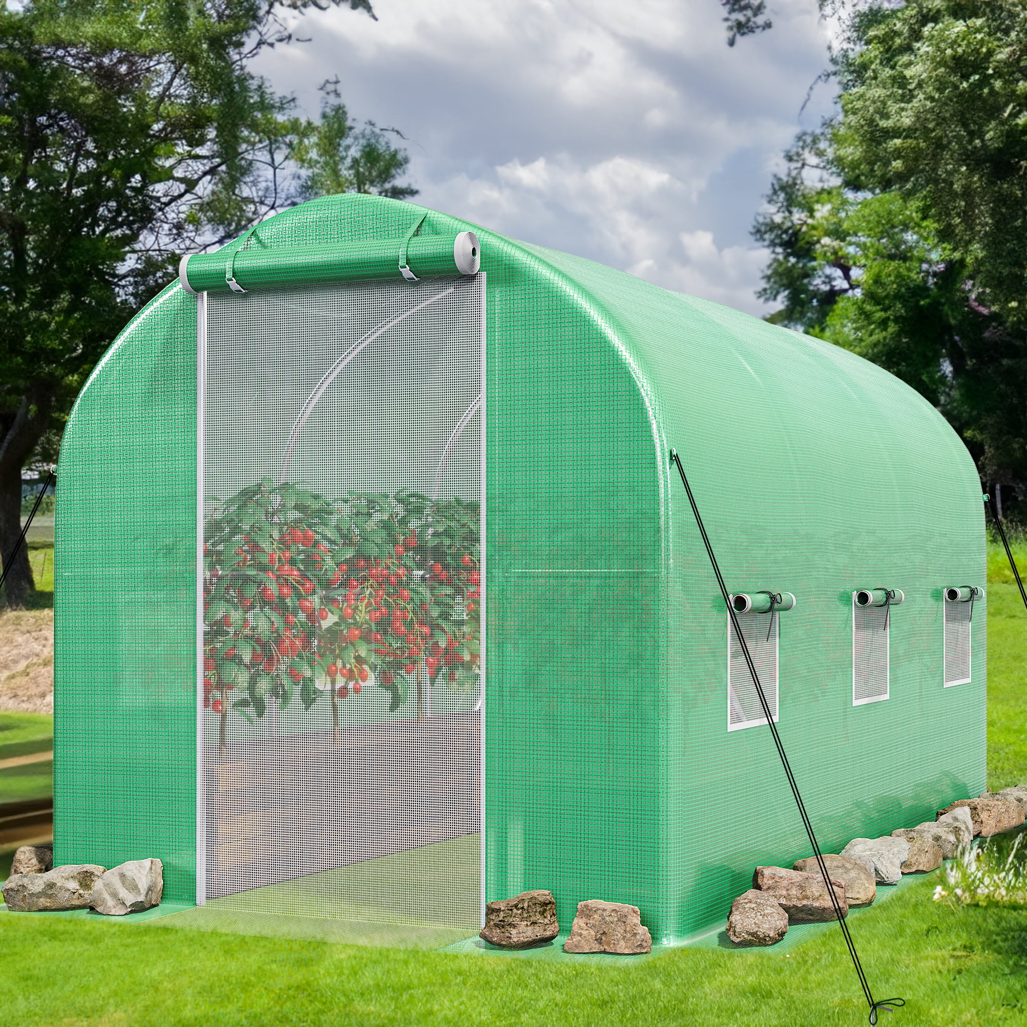 Uforic Large Walk-in Greenhouse for Plant Gardening with Sturdy Frame ...