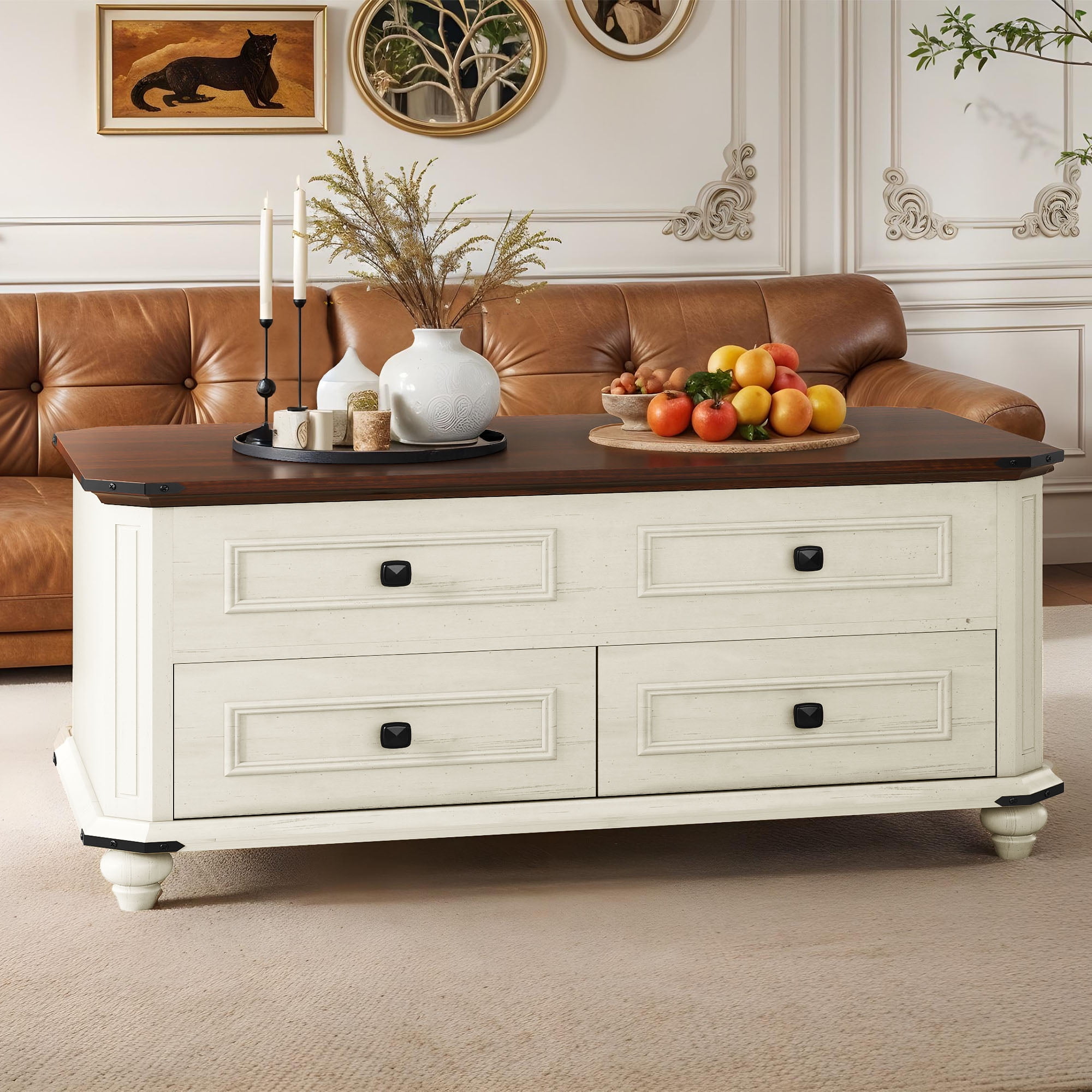 Uforic Lift Top Table with Hidden Storage, Coffee Table with Drawers ...