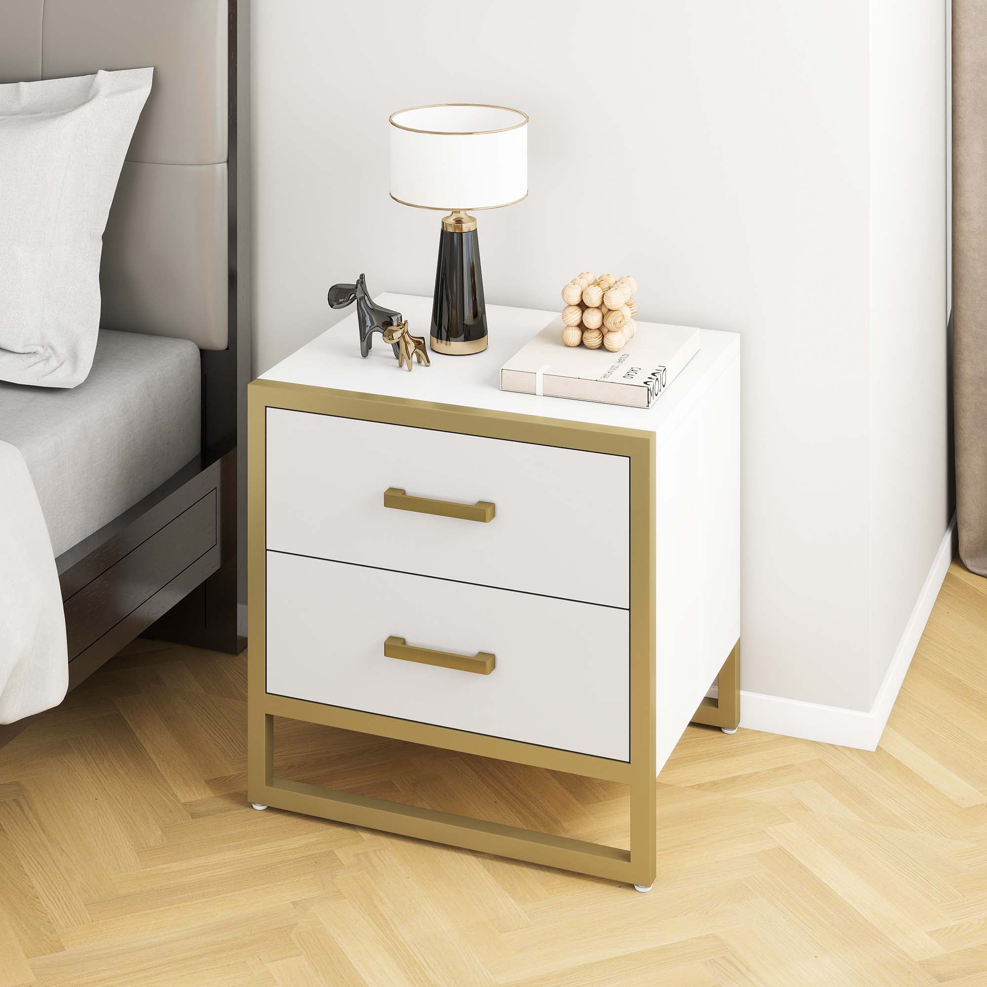 Uforic Modern Nightstand with Drawers for Bedroom, Bedside End Table ...