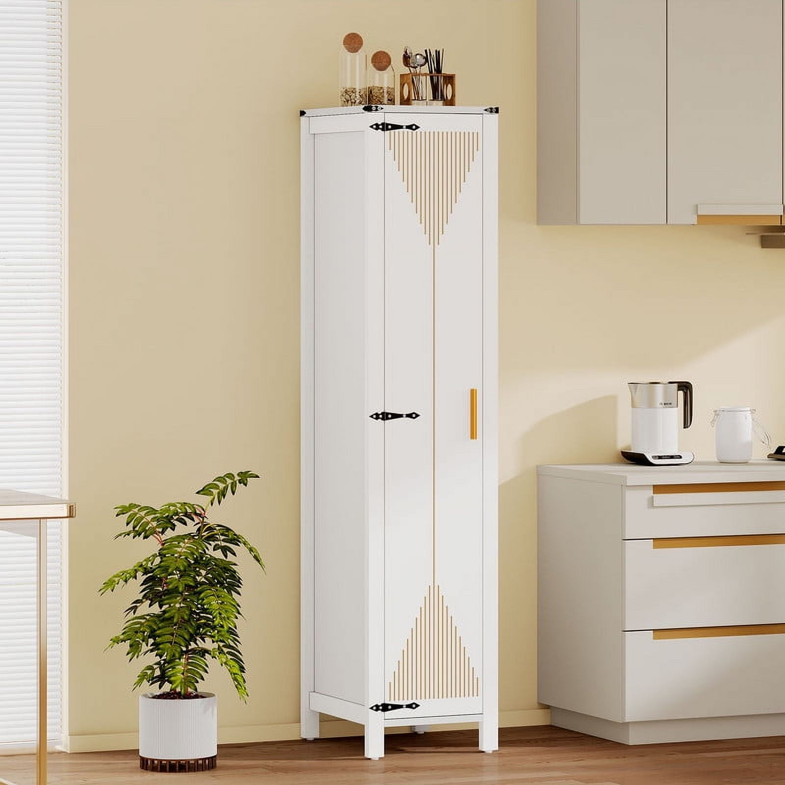 Uforic Modern Tall Storage Cabinet with Single Door, 72" Narrow Storage ...
