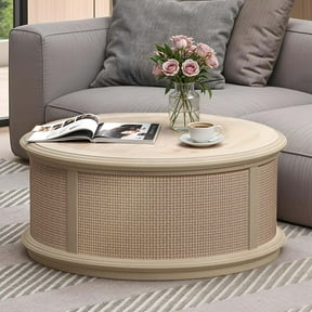 Free Shipping! Beautiful Mod Round Coffee Table, 40 Inch Diameter, Warm ...