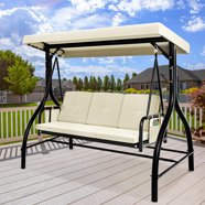 Mainstays Lawson Ridge 2-Seat Steel Outdoor Freestanding Porch Swing ...