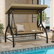 Mainstays Lawson Ridge 2-Seat Steel Outdoor Freestanding Porch Swing ...
