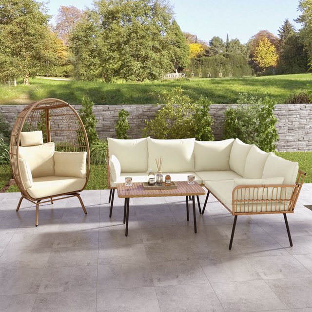 Uforic Patio Conversation Sets,Outdoor Furniture Sofa Set - Club Lounge ...