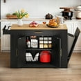Uforic Rolling Kitchen Island with Wheels & Drawers, Kitchen Storage ...