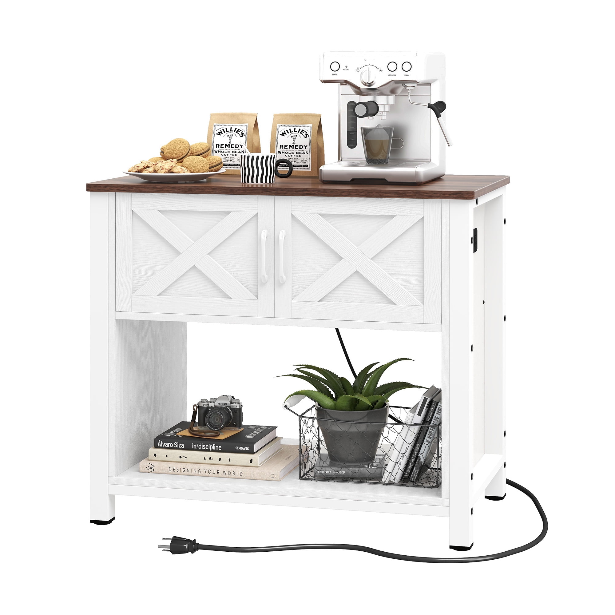 Uforic Storage Sideboard Cabinet with 2 Doors Modern Kitchen Buffet ...