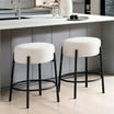 Summit Living 24 inch Counter Stool Set of 4 for Kitchen, Faux Leather ...
