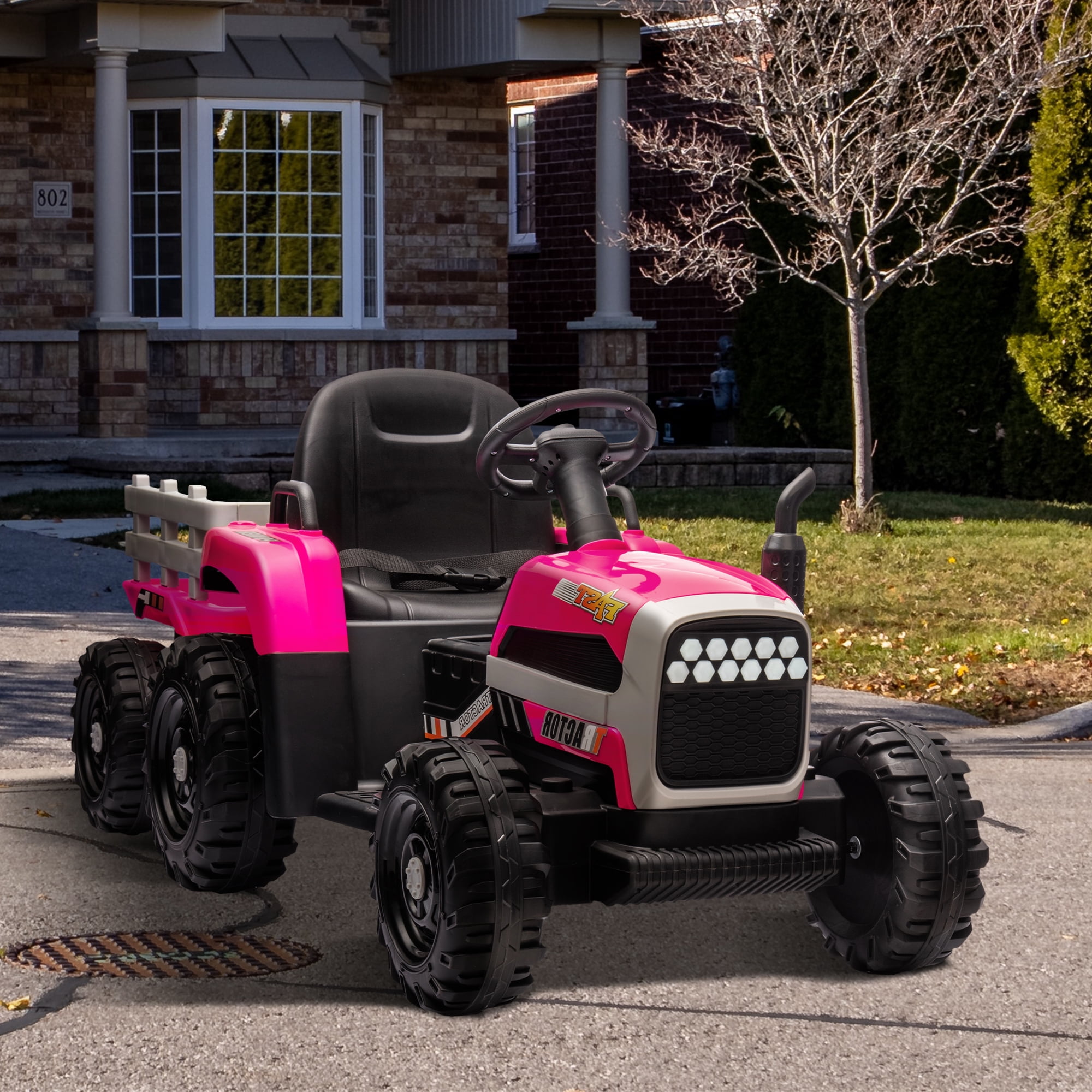 Ufurpie 24V Battery Powered Electric Tractor Toy,Ride on Tractor with ...