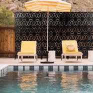 DWVO Outdoor 2-Panel Air Conditioner Fence, No Dig Wood Slat Privacy ...