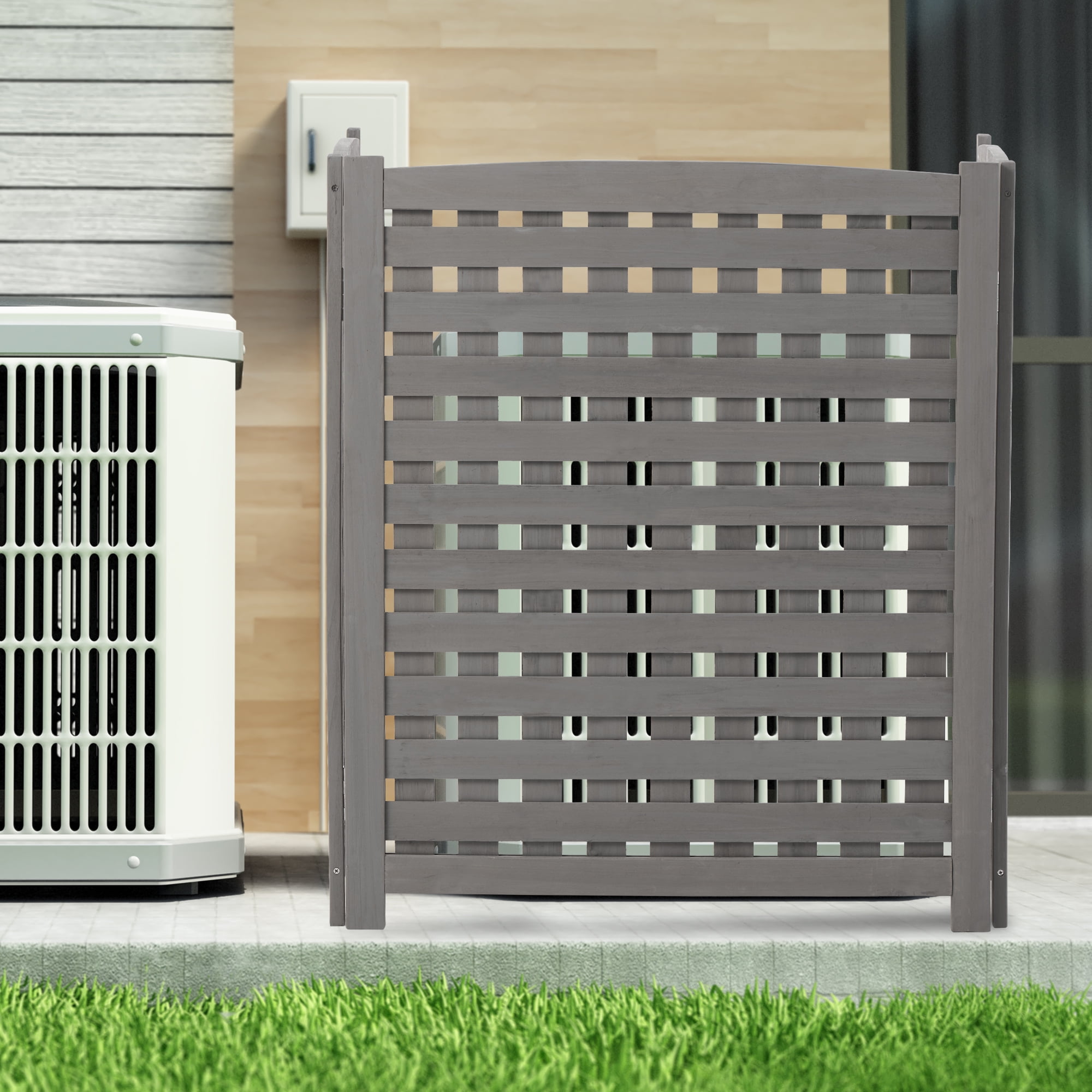Ufurpie Air Conditioner Fence Screen Outside,Cedar Privacy Fence 3 ...