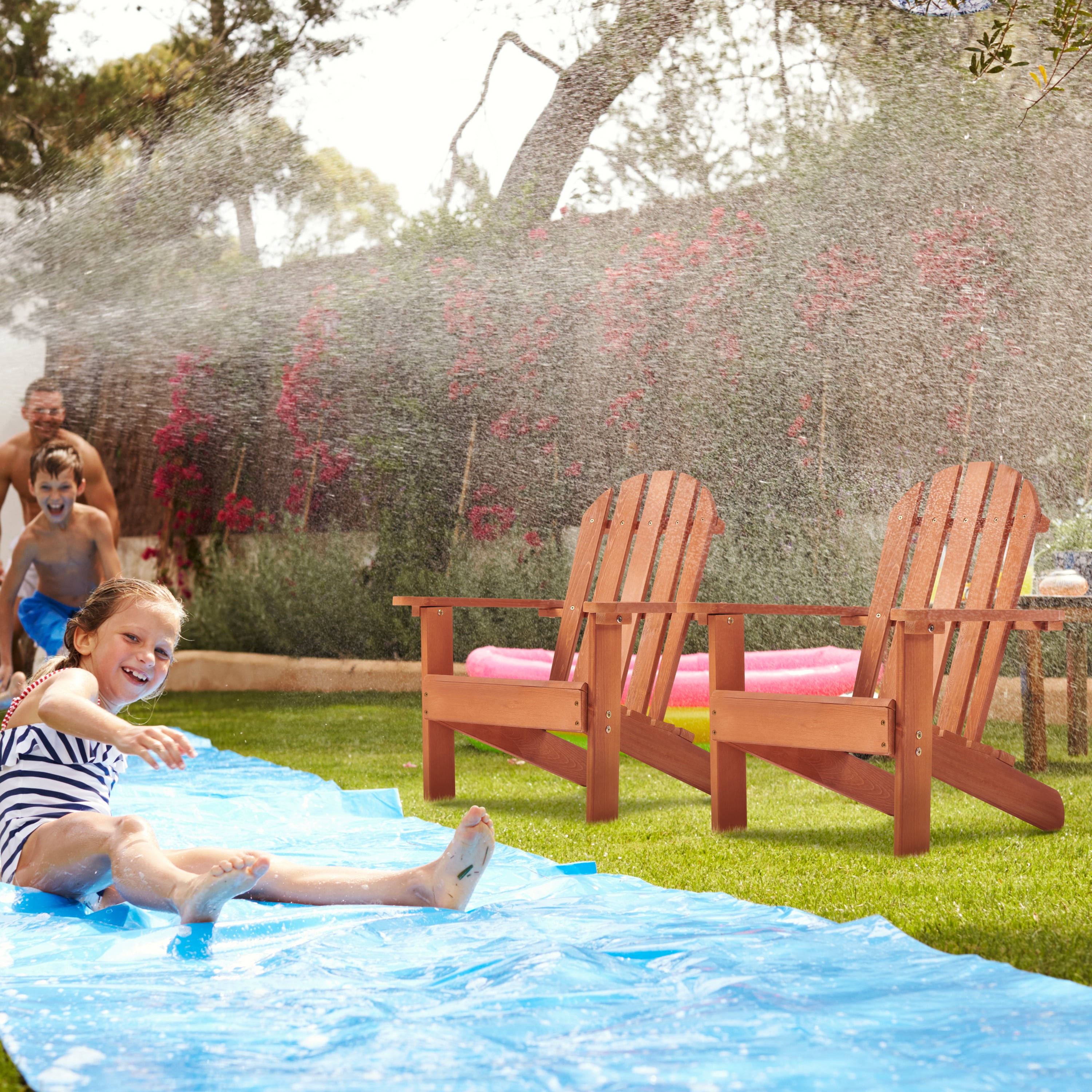 Ufurpie Kids Outdoor Wooden Adirondack Chair for Patio/Garden/Backyard ...