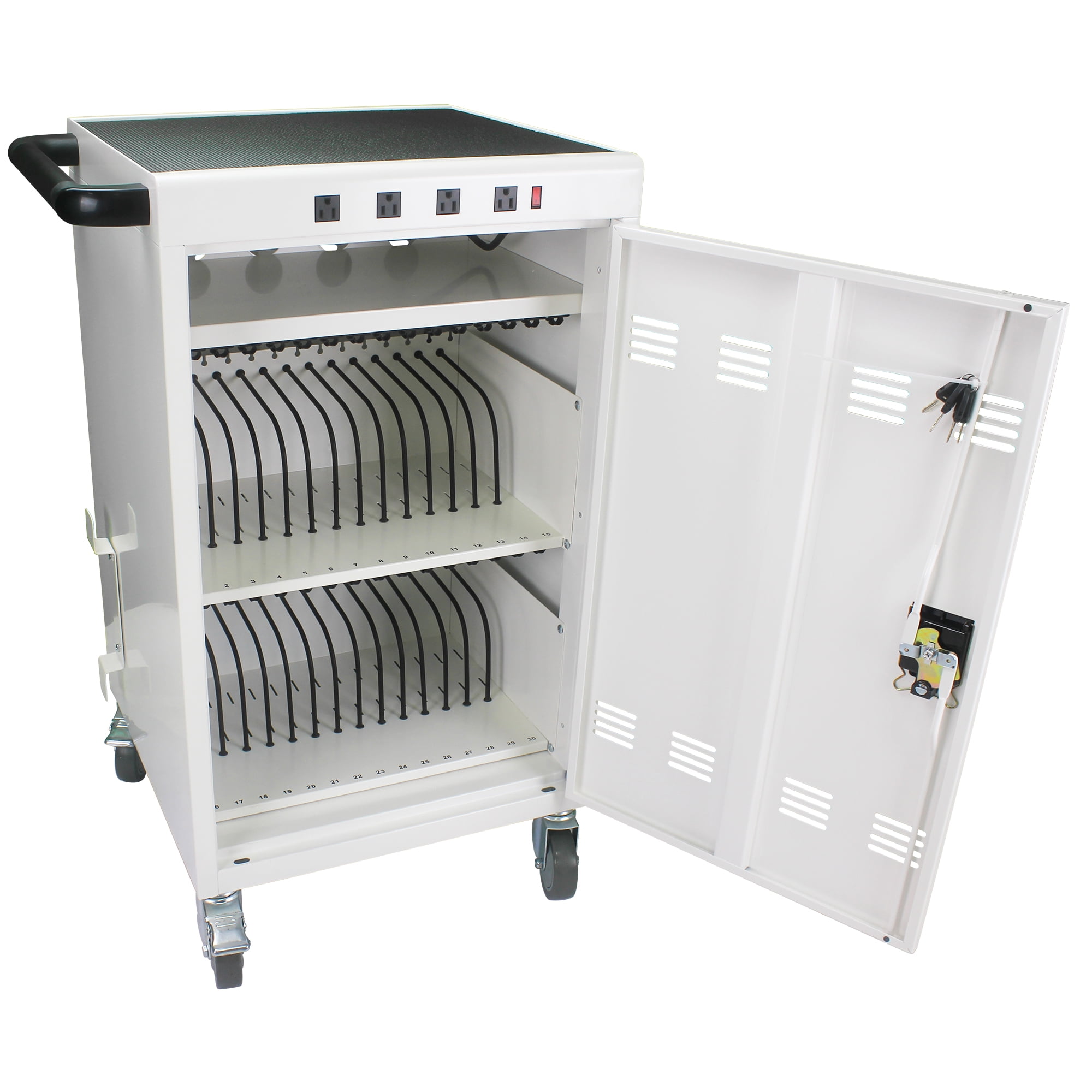 Ufurpie Laptop Cart 31+4 Device with Safe Locking,Mobile Charging Cart ...